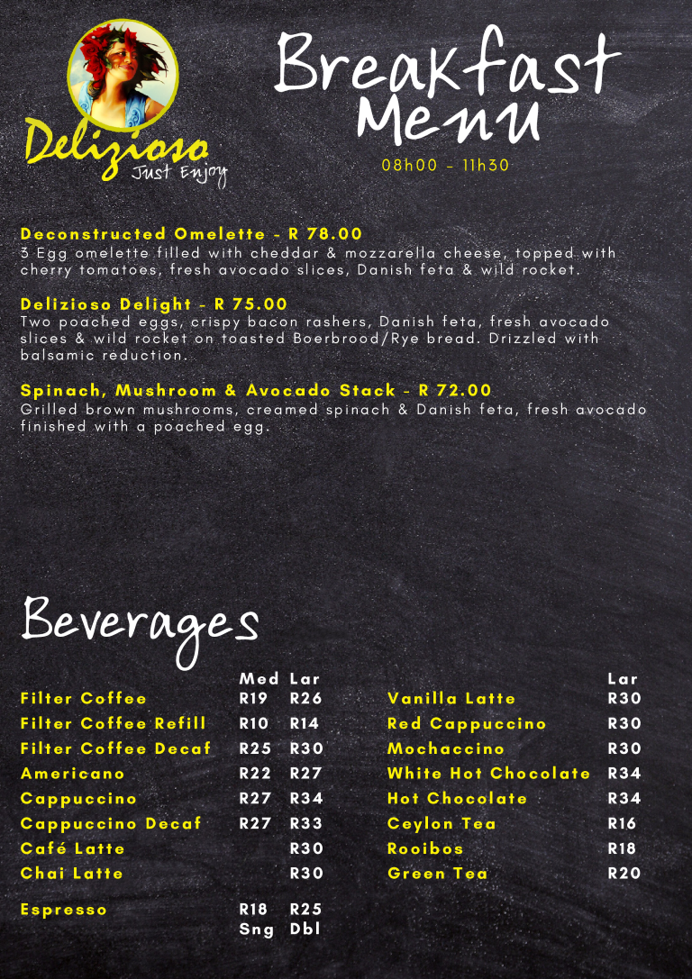 Breakfast Menu – Delizioso
